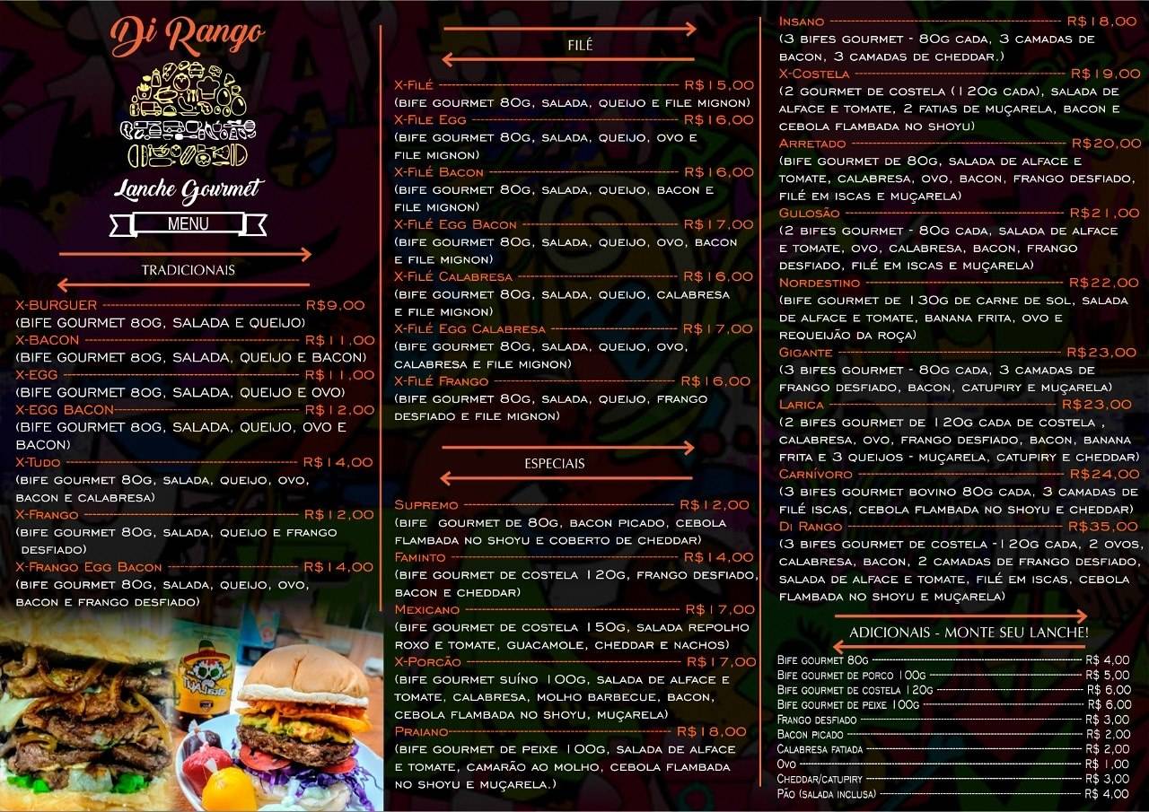 Menu em Di Rango pub & Bar, São Mateus