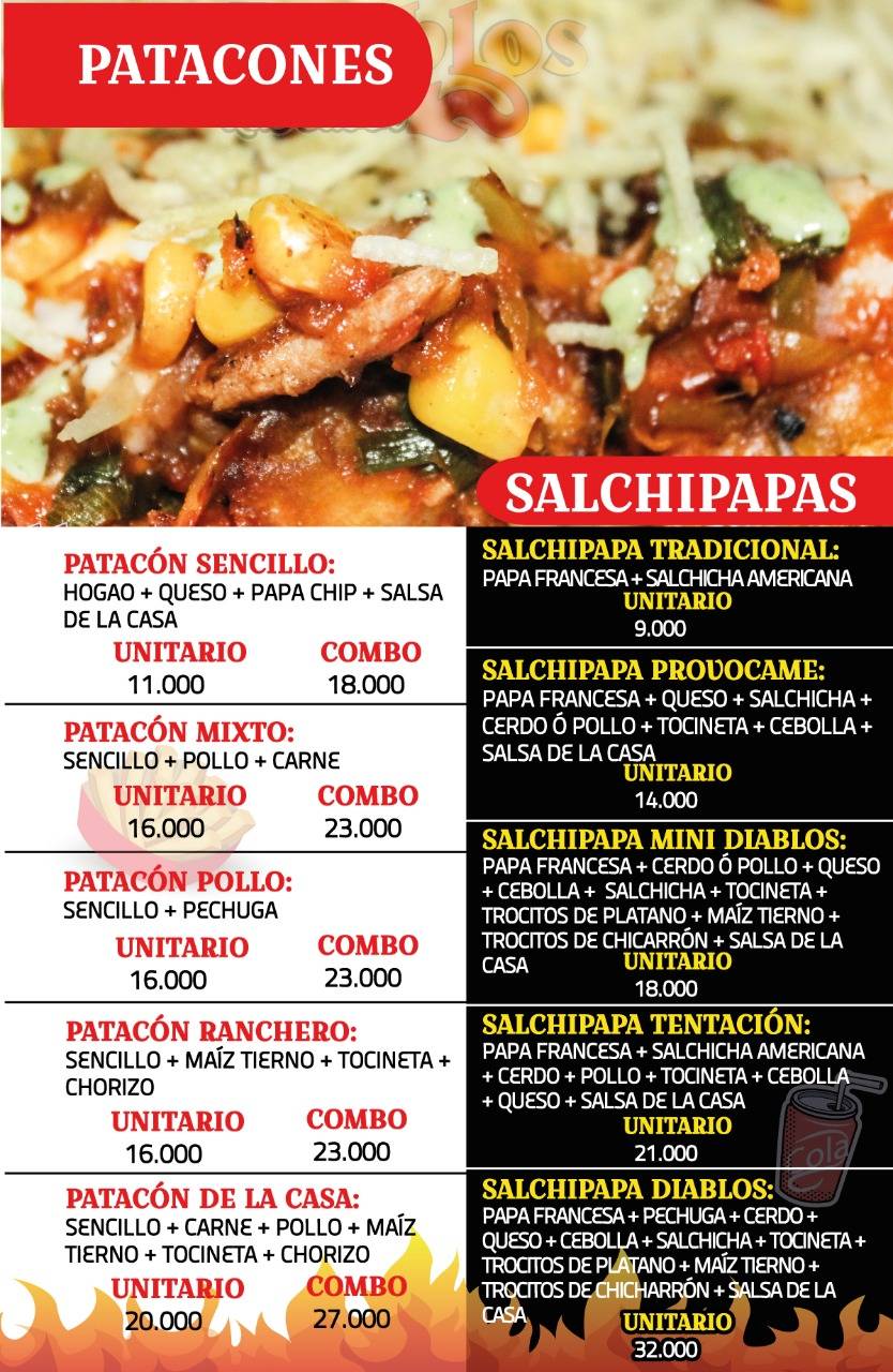 Carta del restaurante Diablos Que Sabor..., Bogotá