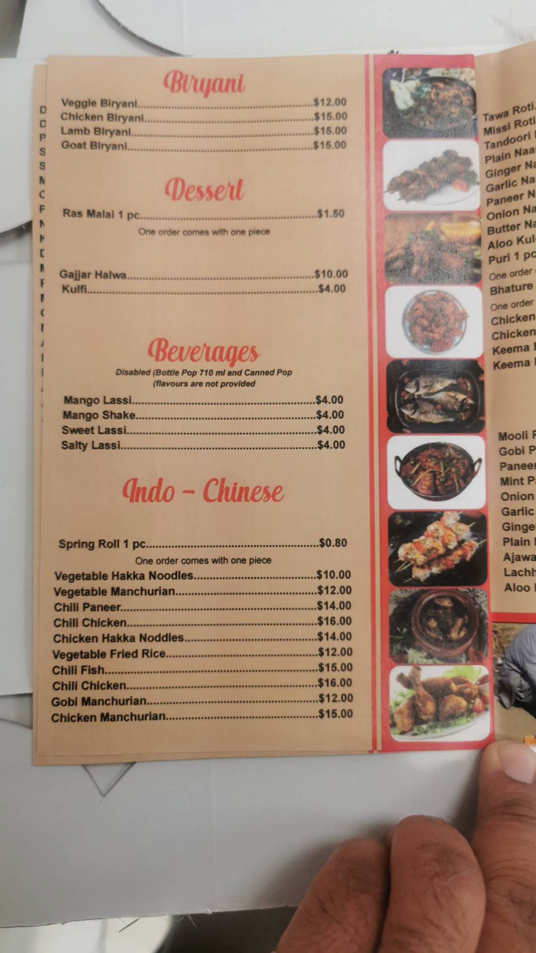 Menu at Dil-e-Punjab Sweets & Restaurant, Edmonton, Mill Woods Rd E