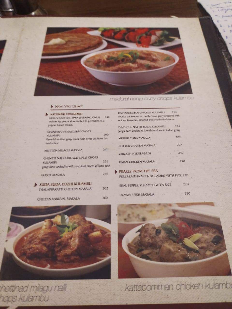 Menu at Dindigul Thalappakatti Restaurant, Enathur