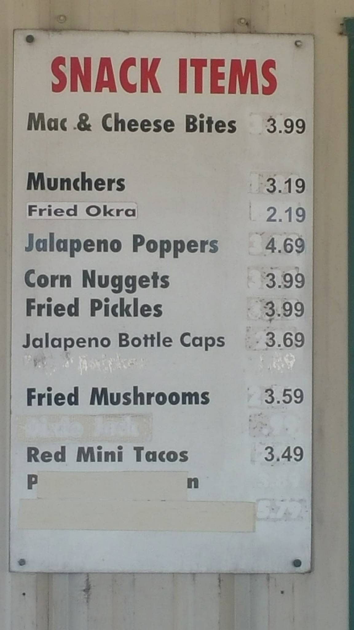 Menu at Dixie Dog Drive-In restaurant, Ponca City