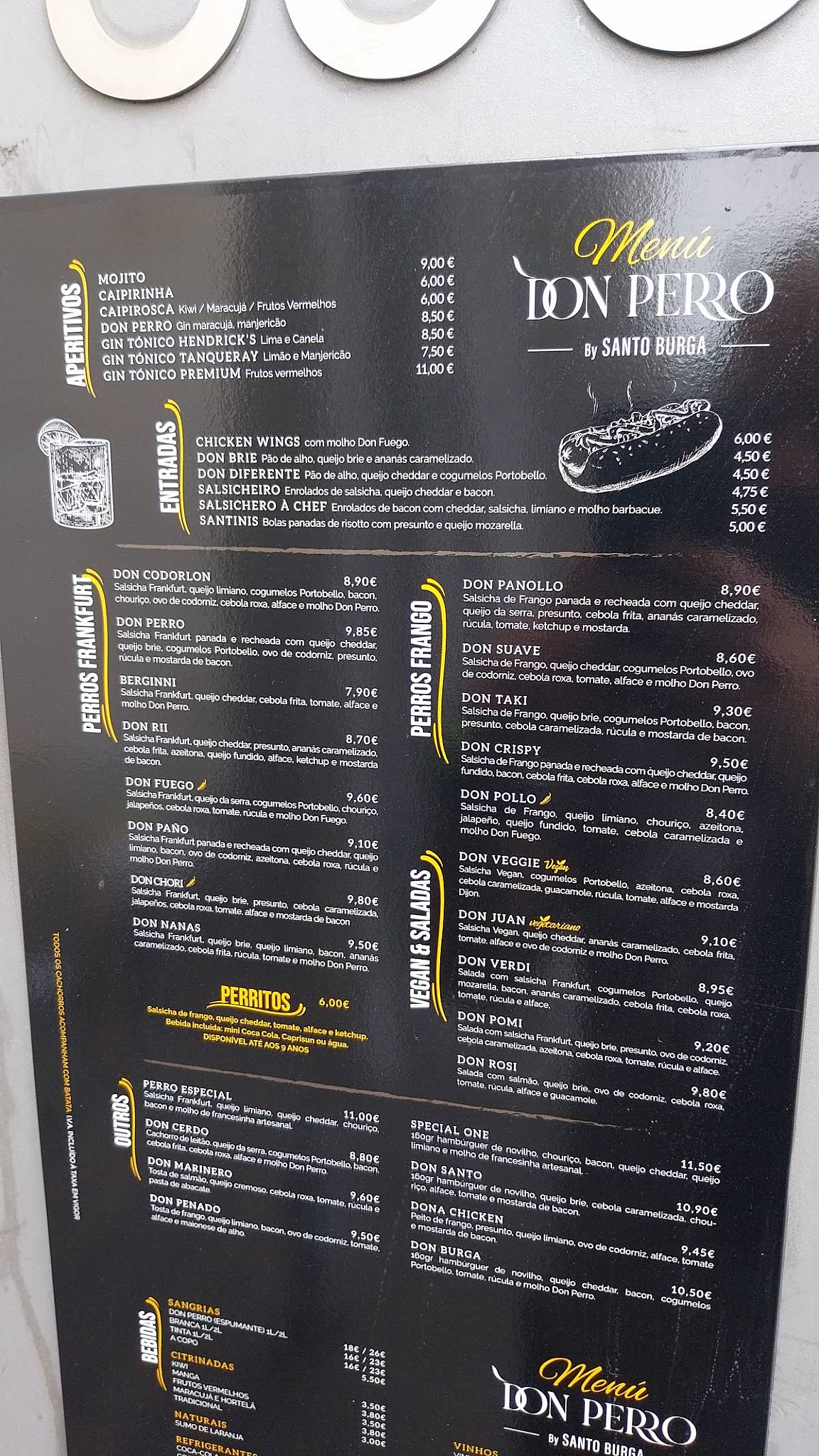 Menu em Don Perro by Santo Burga restaurante, Leça da Palmeira, Av ...
