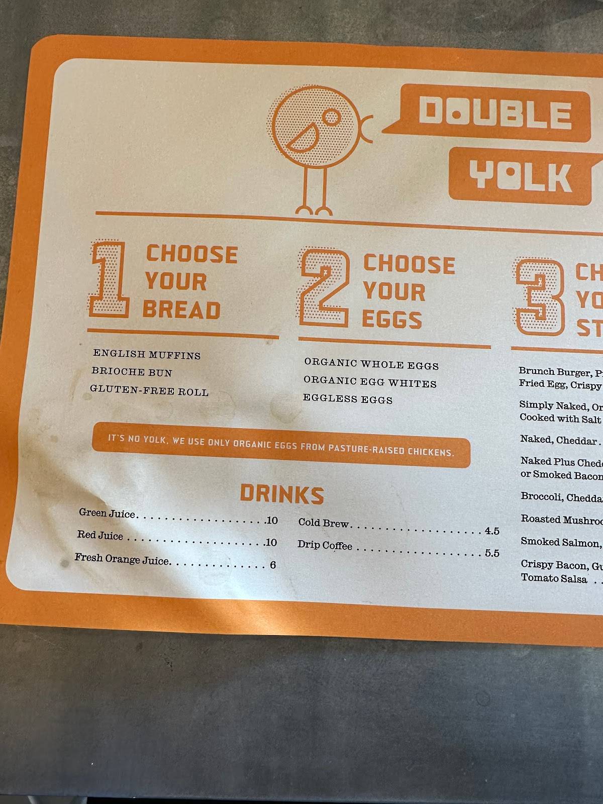 Menu at Double Yolk / Burger Bar, New York City