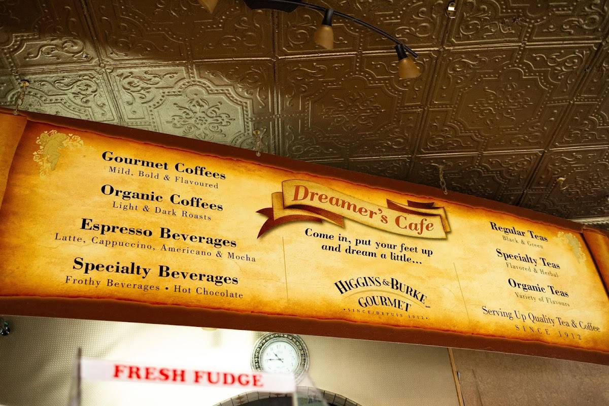Menu at Dreamer's Cafe, Port Hope