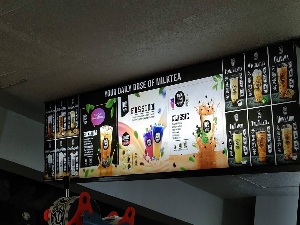 Menu at Drip Tea Davao restaurant, Davao City