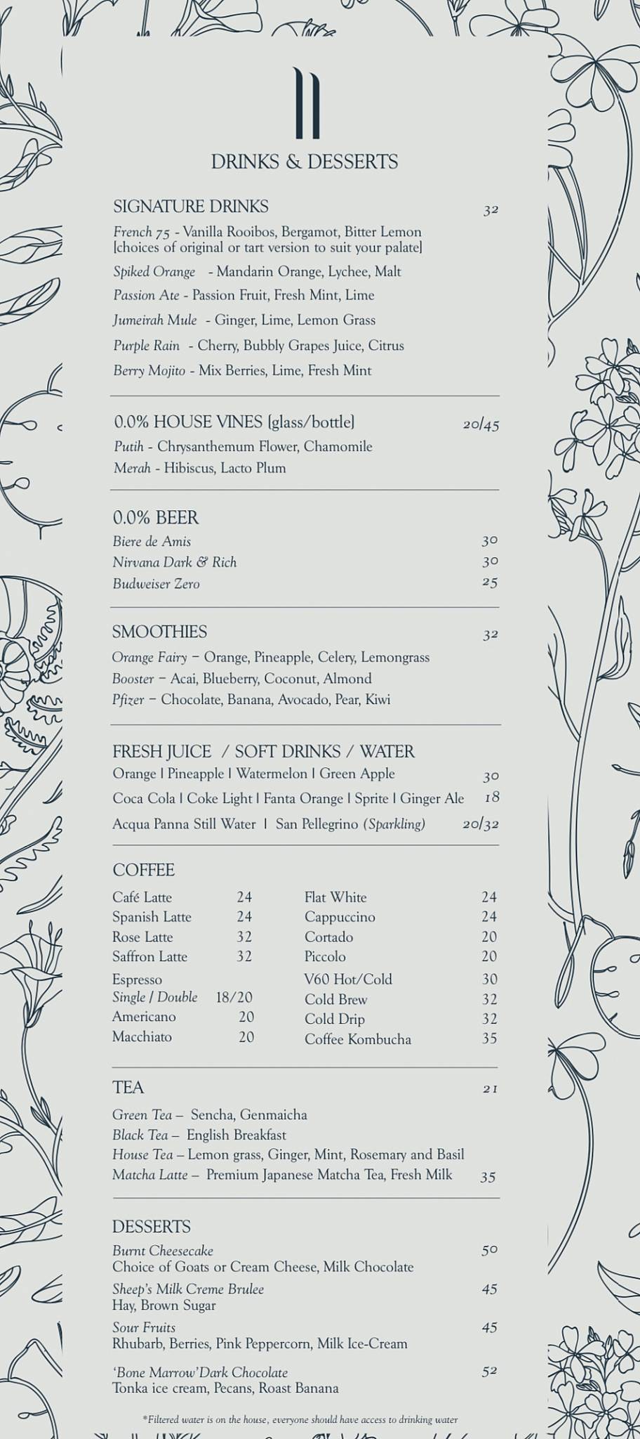 Menu at 11 Woodfire restaurant, Dubai