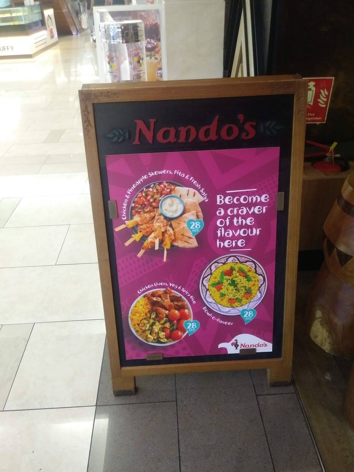 Menu at Nando's BurJuman restaurant, Dubai, Ground Floor