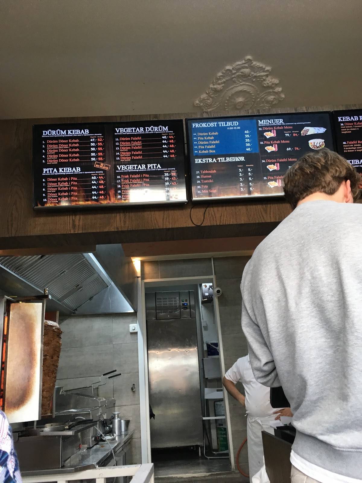 Menu at Durum Bar Nørreport Döner Kebab, Copenhagen, Nørregade 53