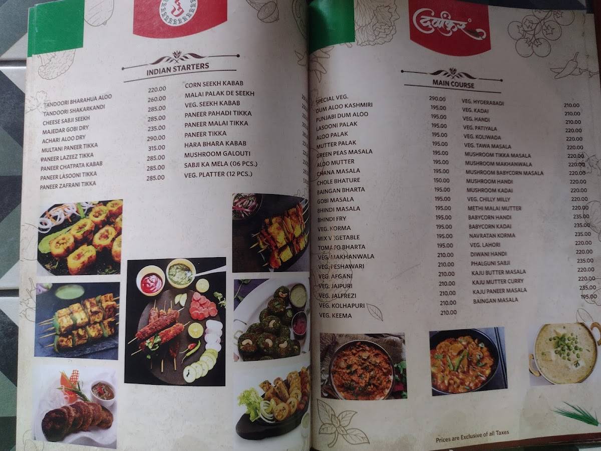 Menu at Durvankur Veg Restaurant And Banquet, Badlapur