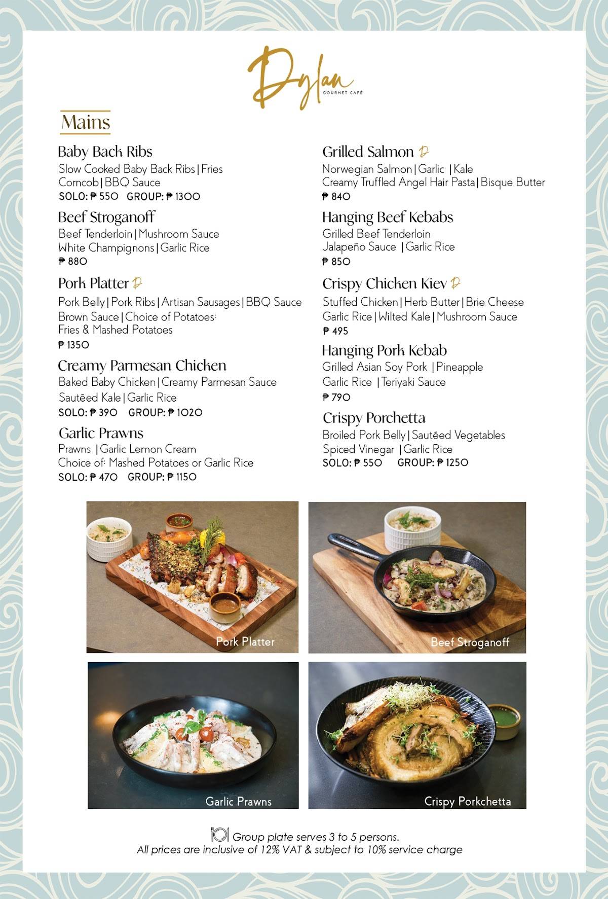 Menu at Dylan Cafe SM North The Block, Quezon City