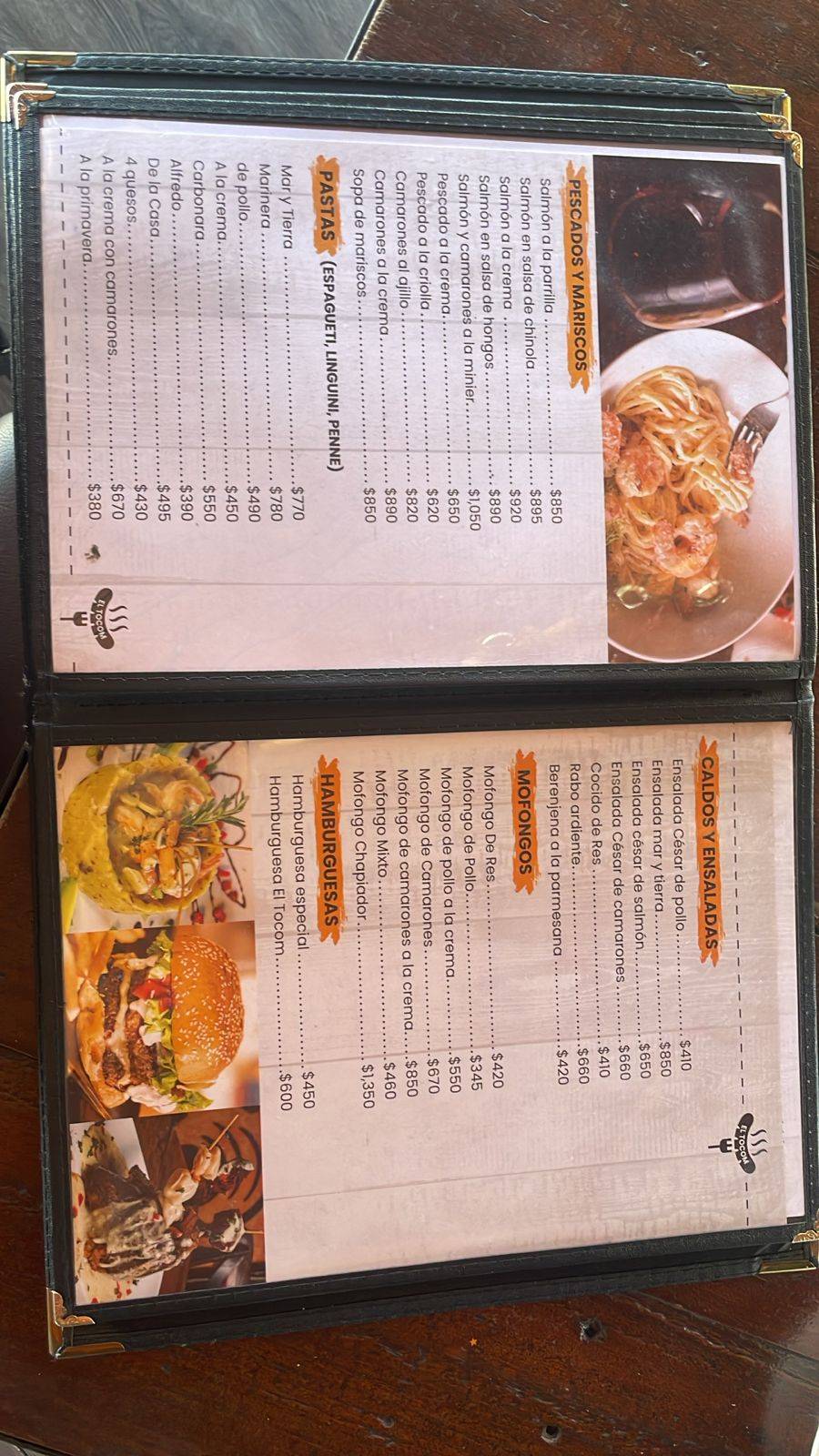 Carta de EL TOCOM RESTAURANTE, Santo Domingo
