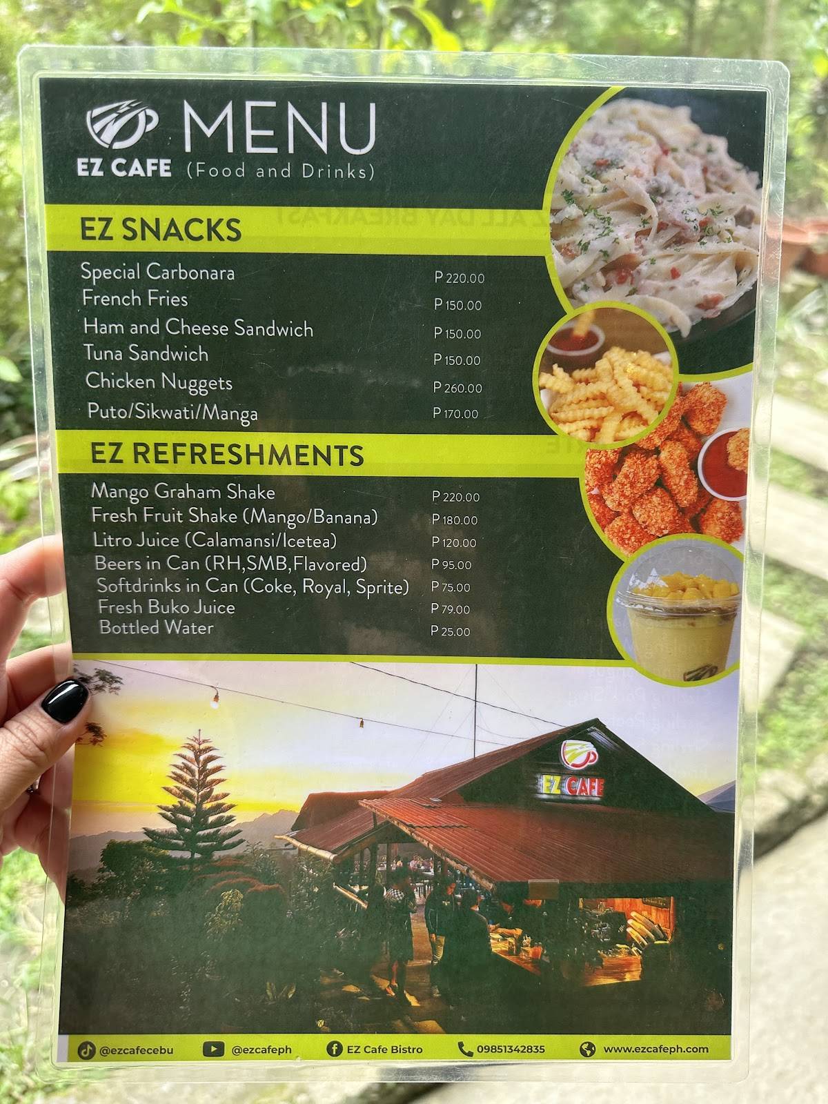 Menu at EZ Cafe & Bistro, Cebu City, 2 Cebu Transcentral Hwy