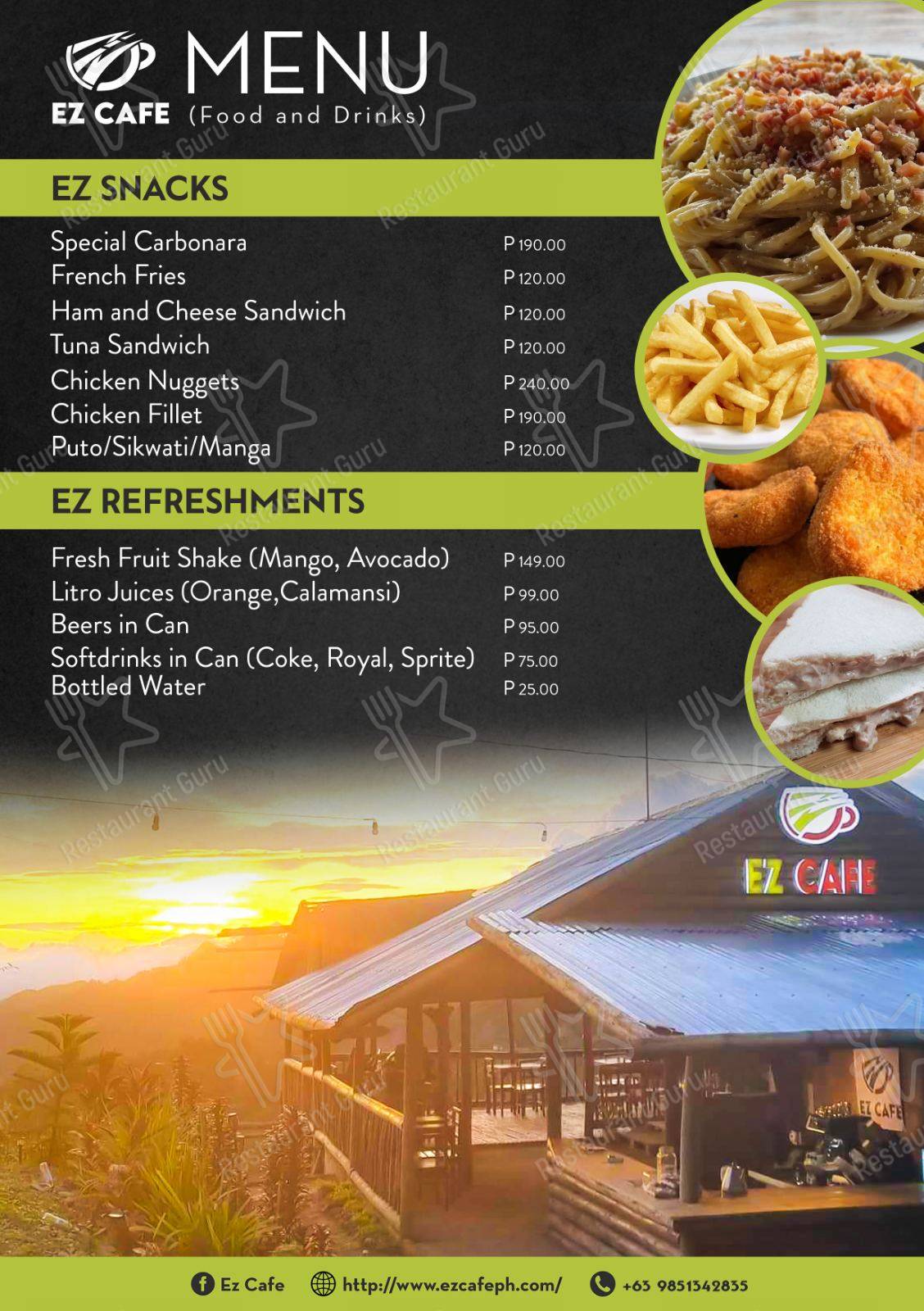 Menu at EZ Cafe & Bistro, Cebu City, 2 Cebu Transcentral Hwy