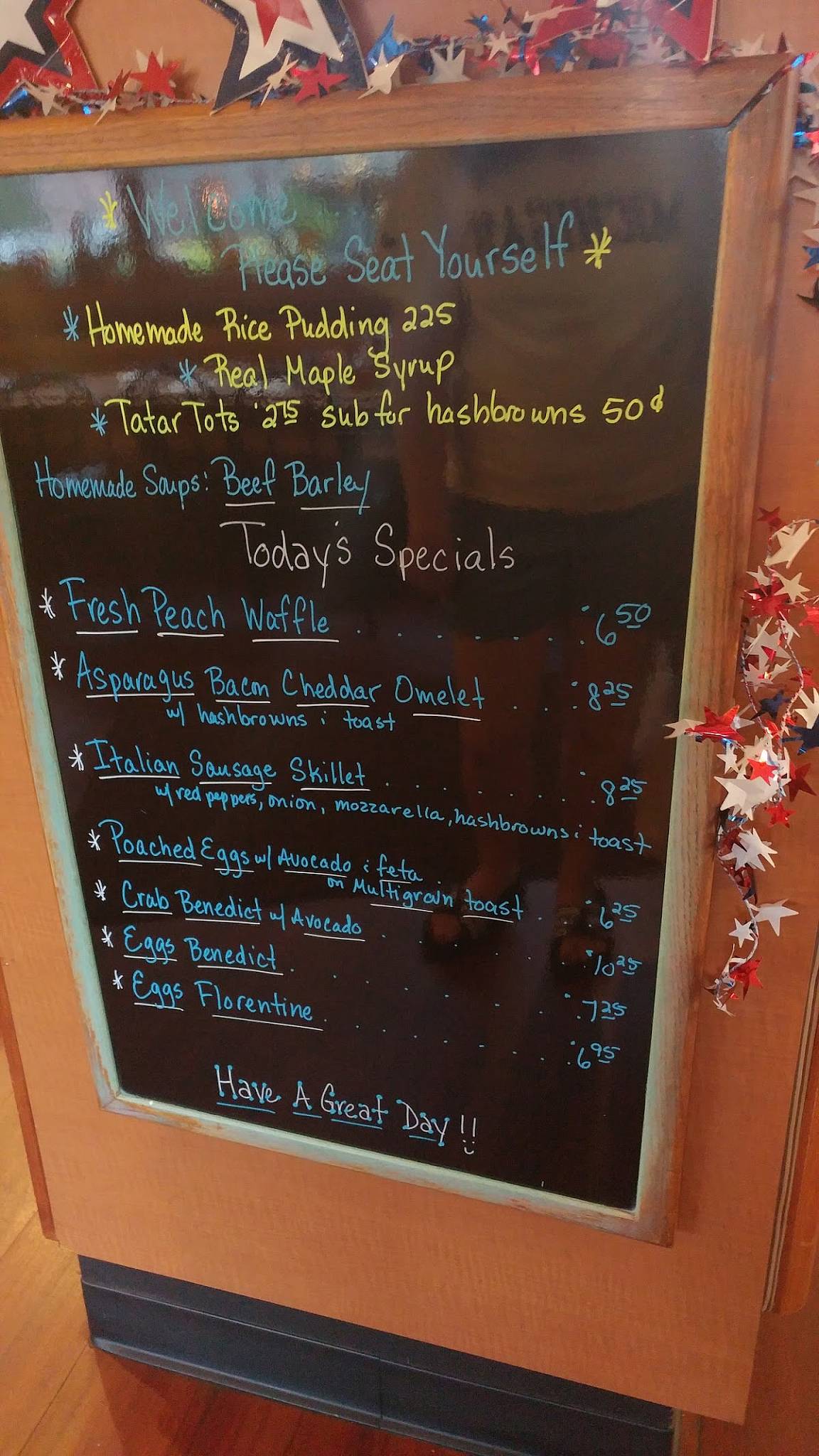 Menu at Early Bird of Northville restaurant, Northville