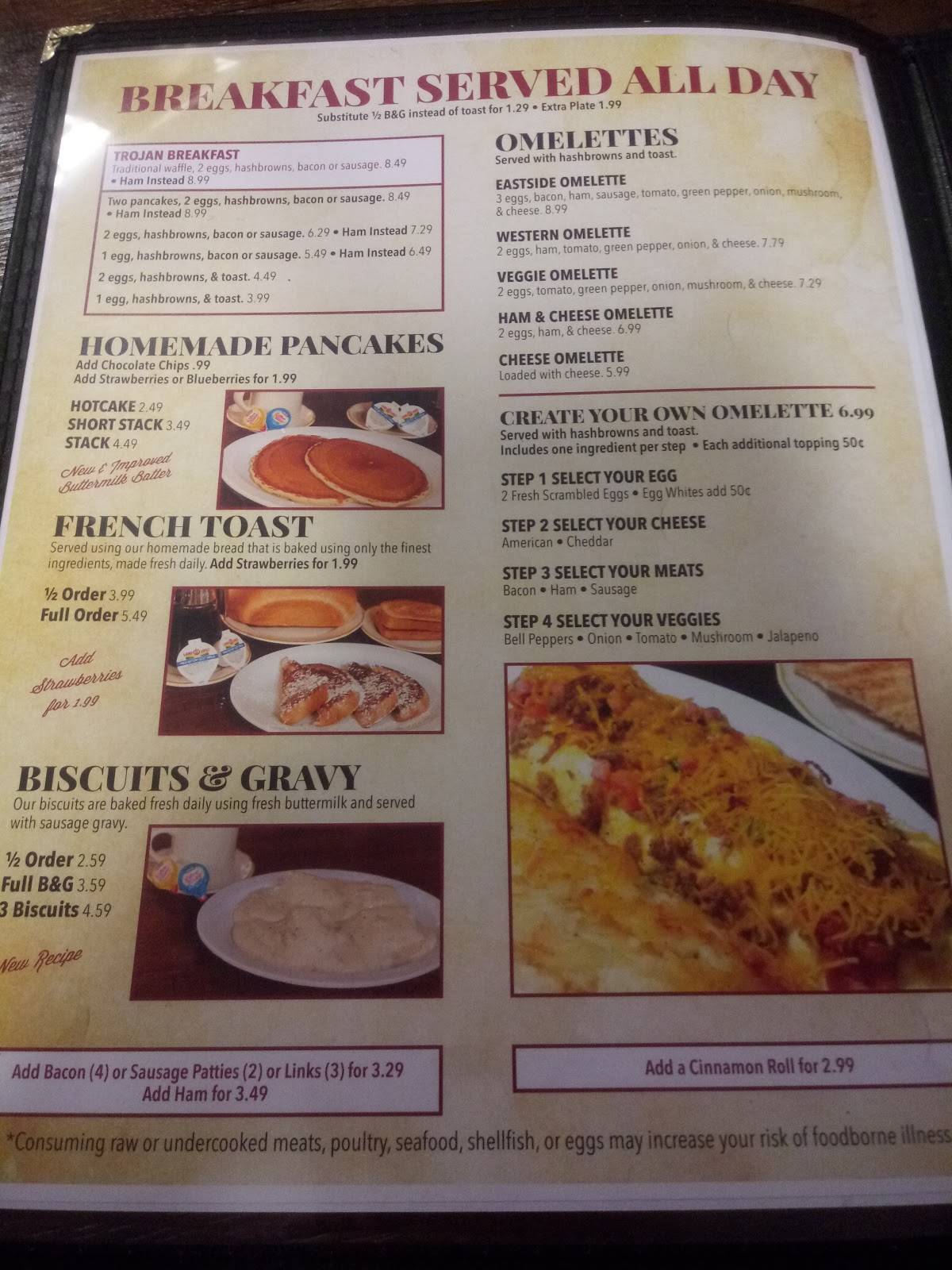Menu At Eastside Cafe Girard menu-at-eastside-cafe-girard