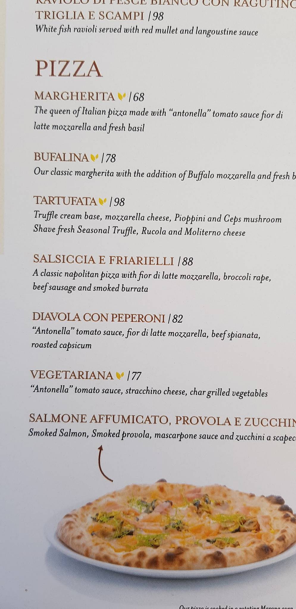 Carta del restaurante Eataly at The Beach Dubai, Dubai