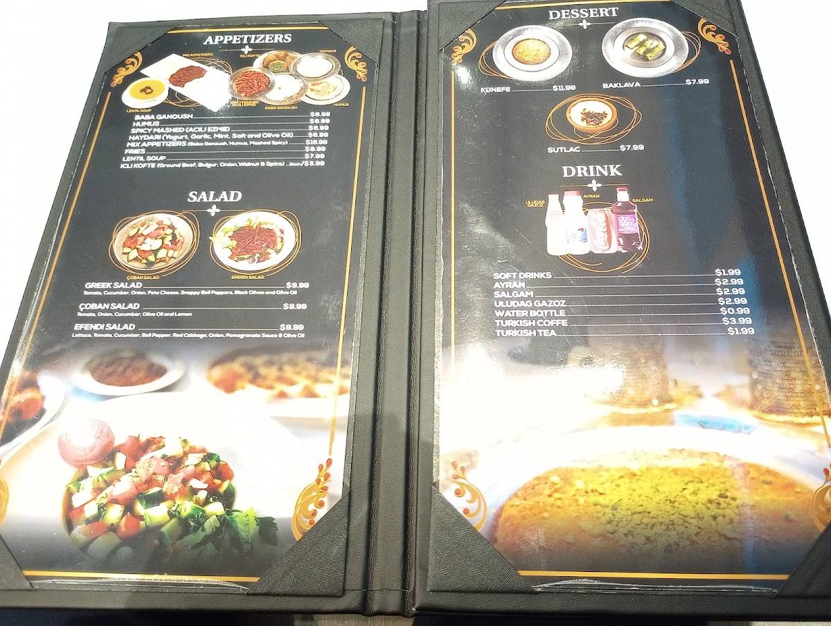 Menu at Efendi Restaurant (RUTHERFORD LOCATION), Vaughan