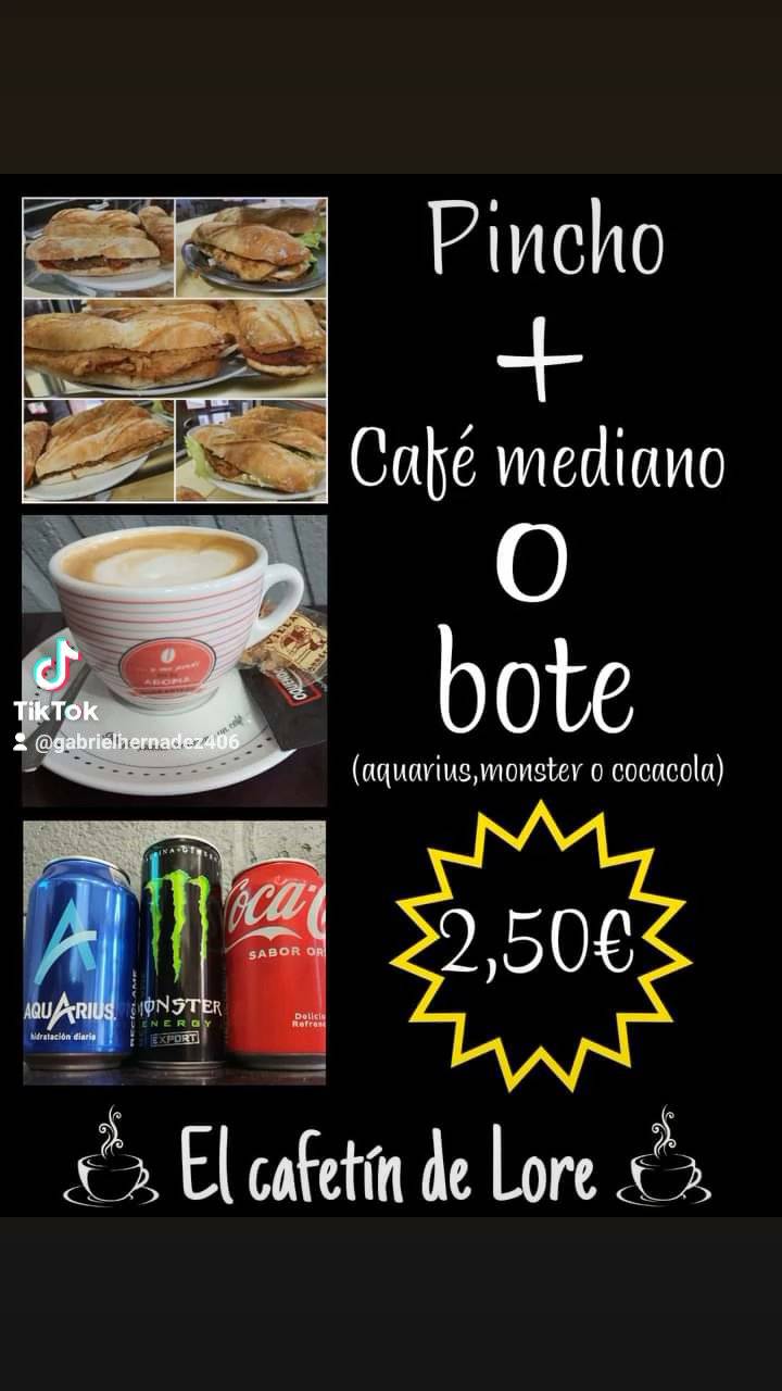 Carta de El Cafetín de Lore, Noreña
