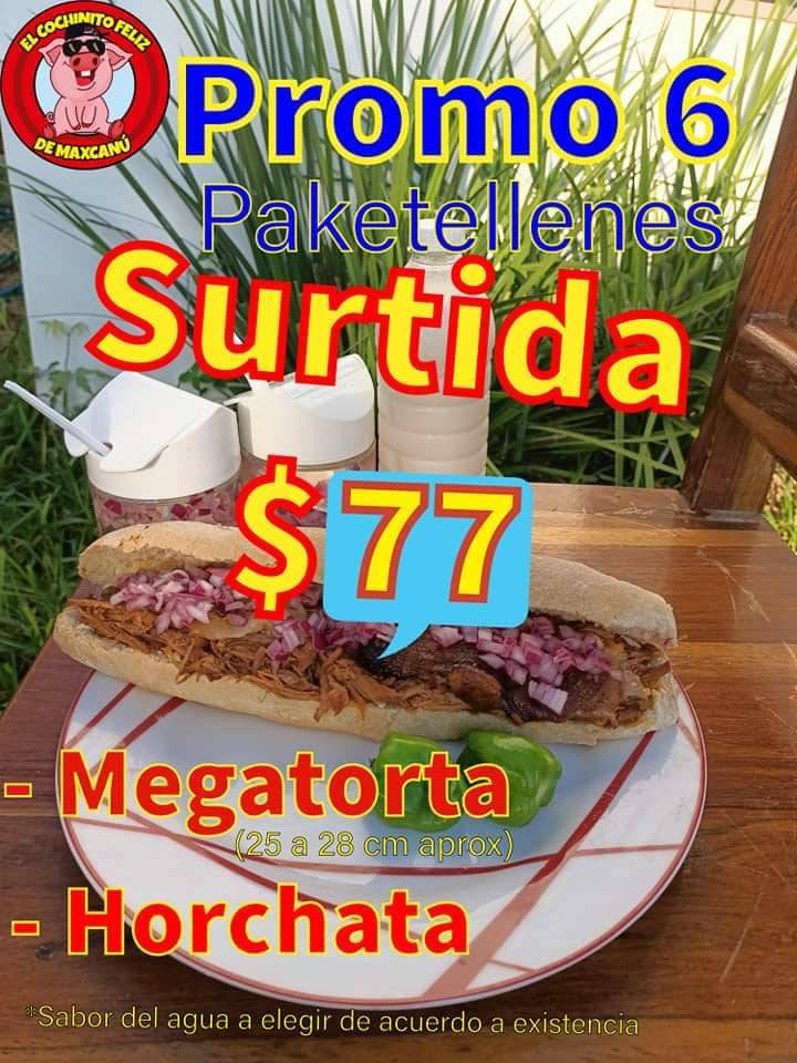 Carta del restaurante El Cochinito Felíz del Maxcanú (cochinita ...