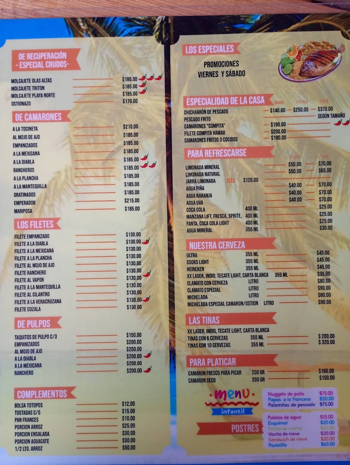 Carta del restaurante El Compita, Gómez Palacio, Blvd. José Rebollo ...