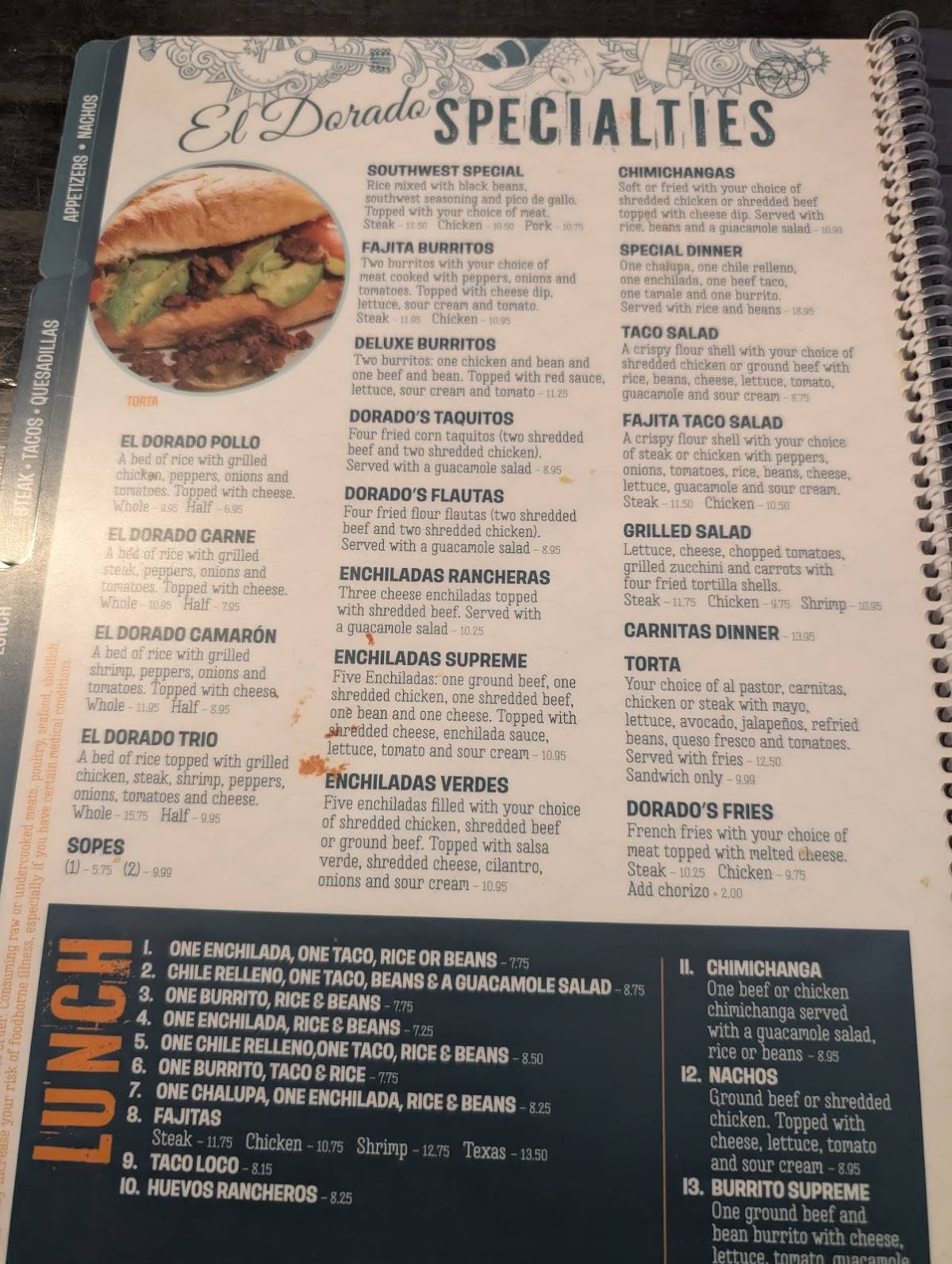 Menu at El Dorado Mexican & Japanese Cuisine pub & bar, Jesup