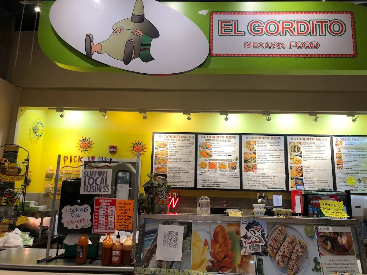 Menu at El Gordito Mexican restaurant, Grand Forks