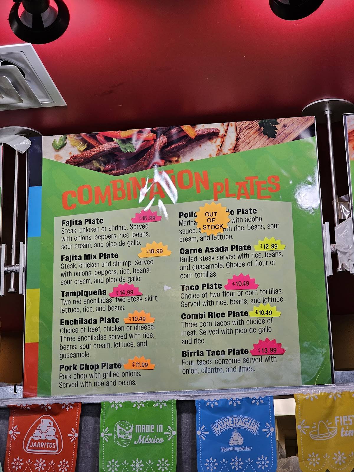 Menu at El Gordito Mexican restaurant, Grand Forks