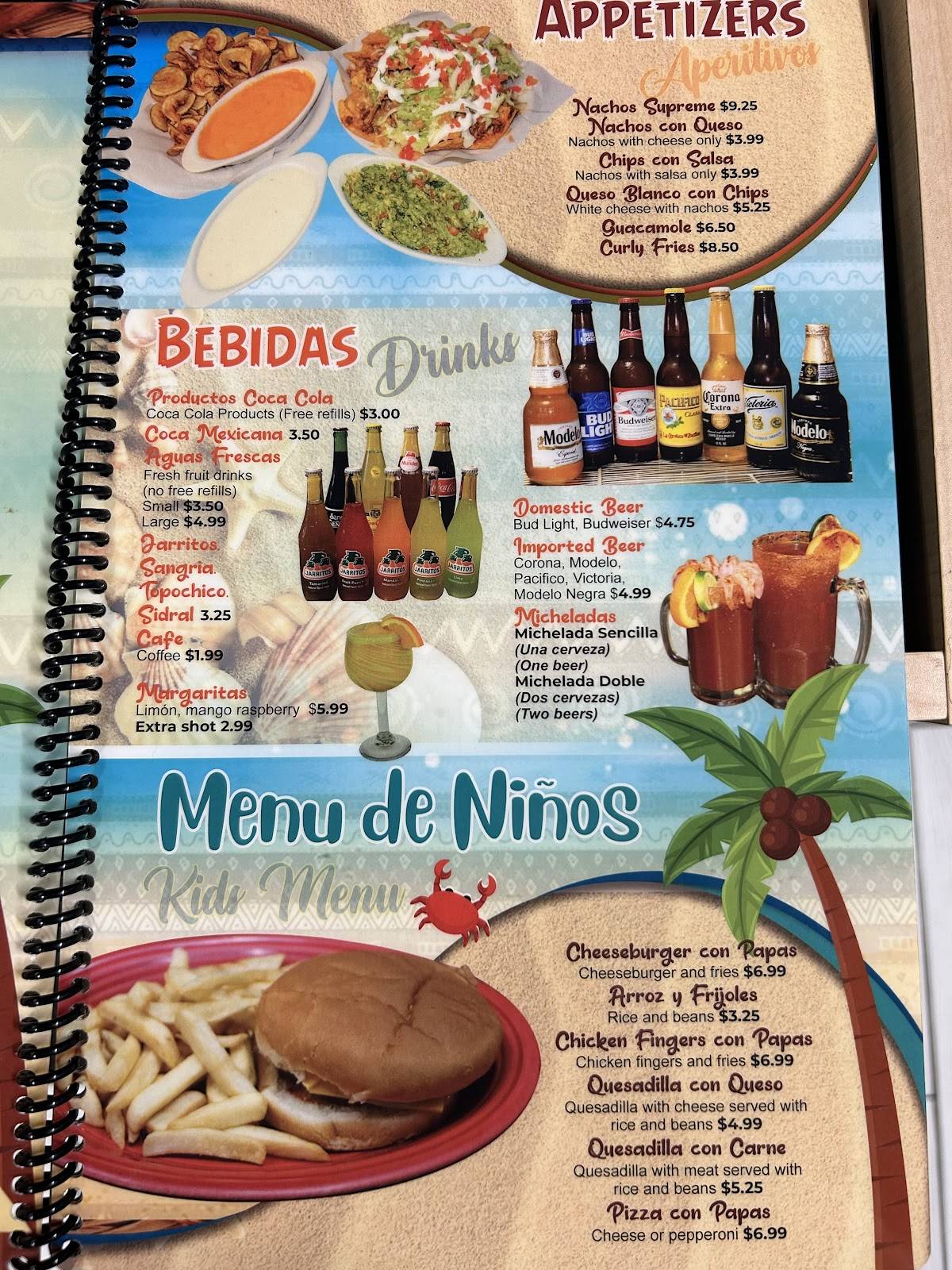 Menu at El Pacifico restaurant, Syracuse, 615 S Huntington St