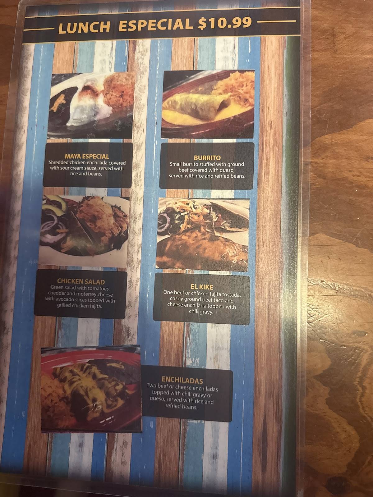 Menu at El Rancho Grande Restaurant, Timpson
