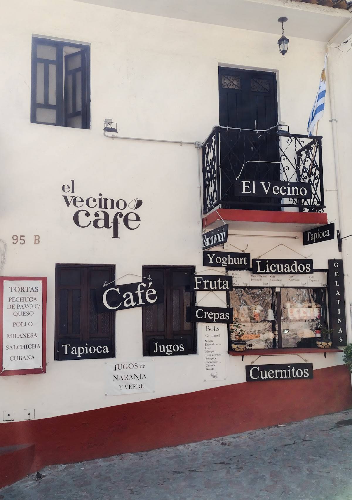 Menu at El Vecino Café, Taxco
