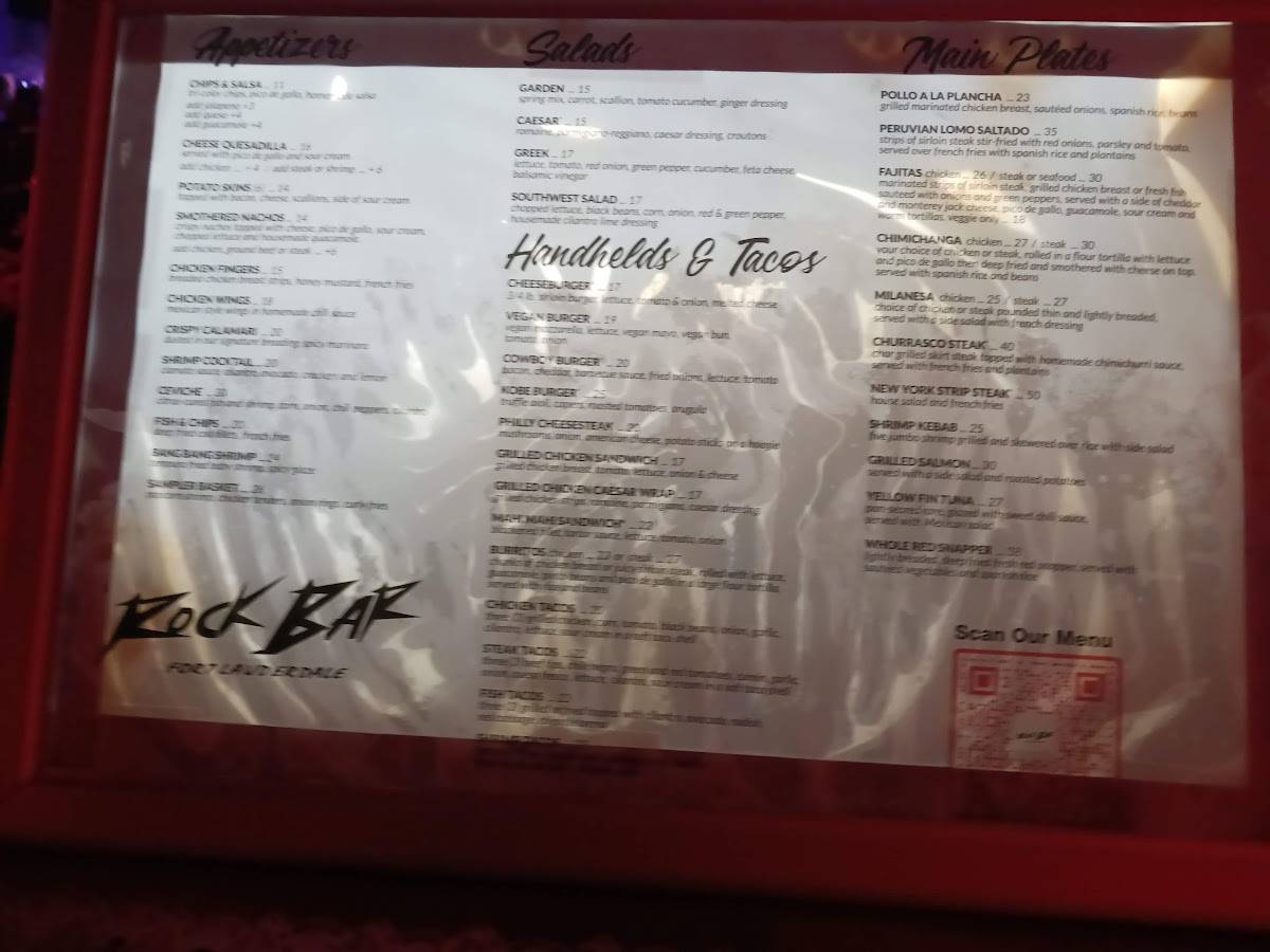 Menu at Elbo Room pub & bar, Fort Lauderdale