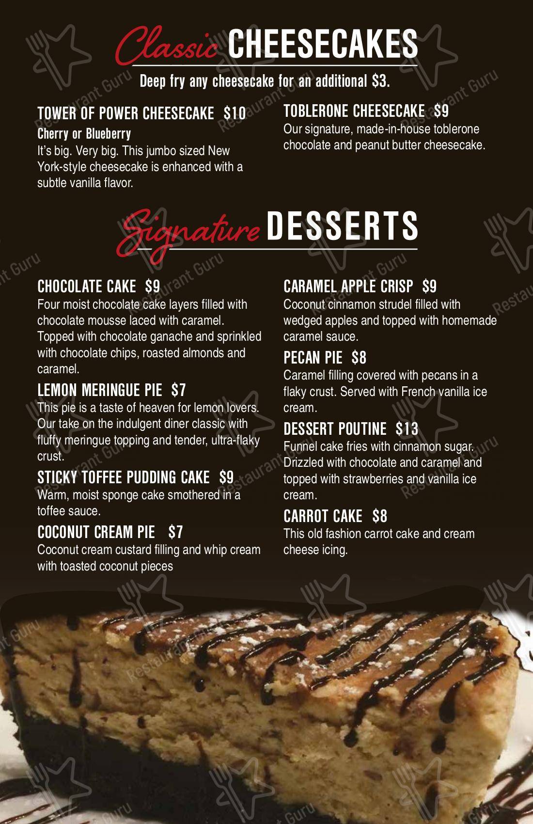 Menu at FireSide Classic Grill restaurant, Elliot Lake