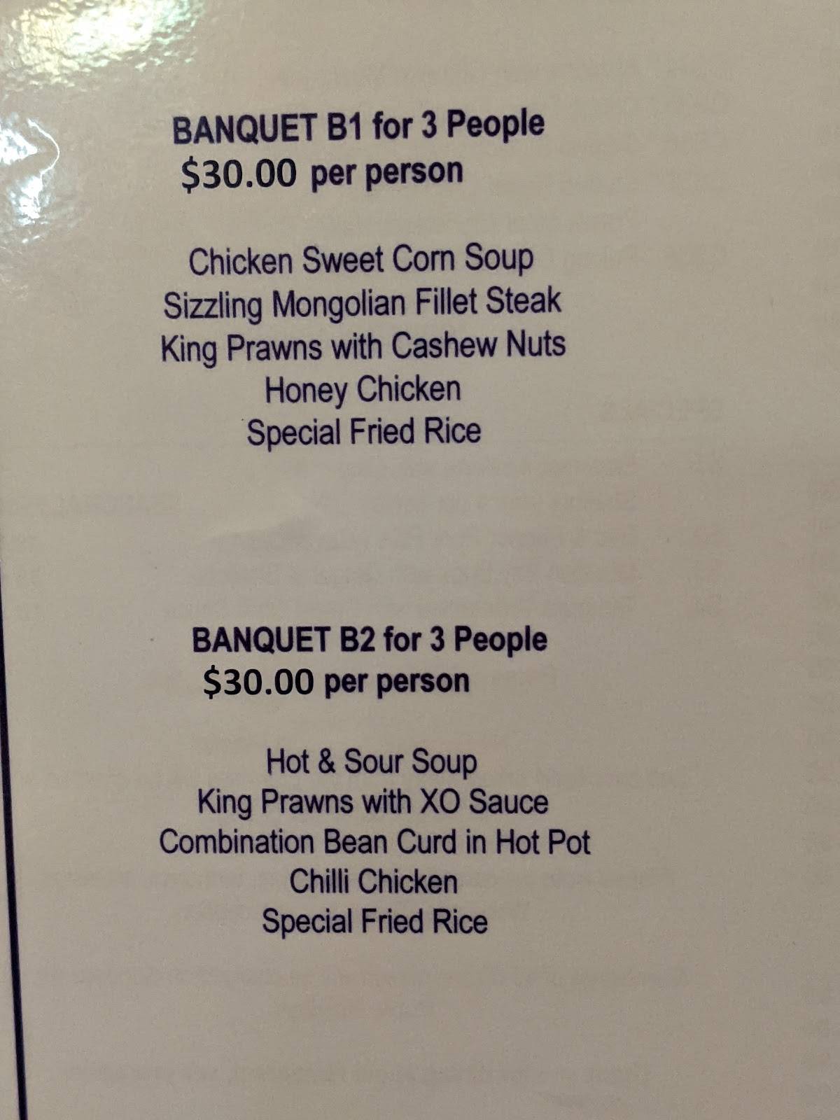 Menu at Enjoy Inn restaurant, Woodville