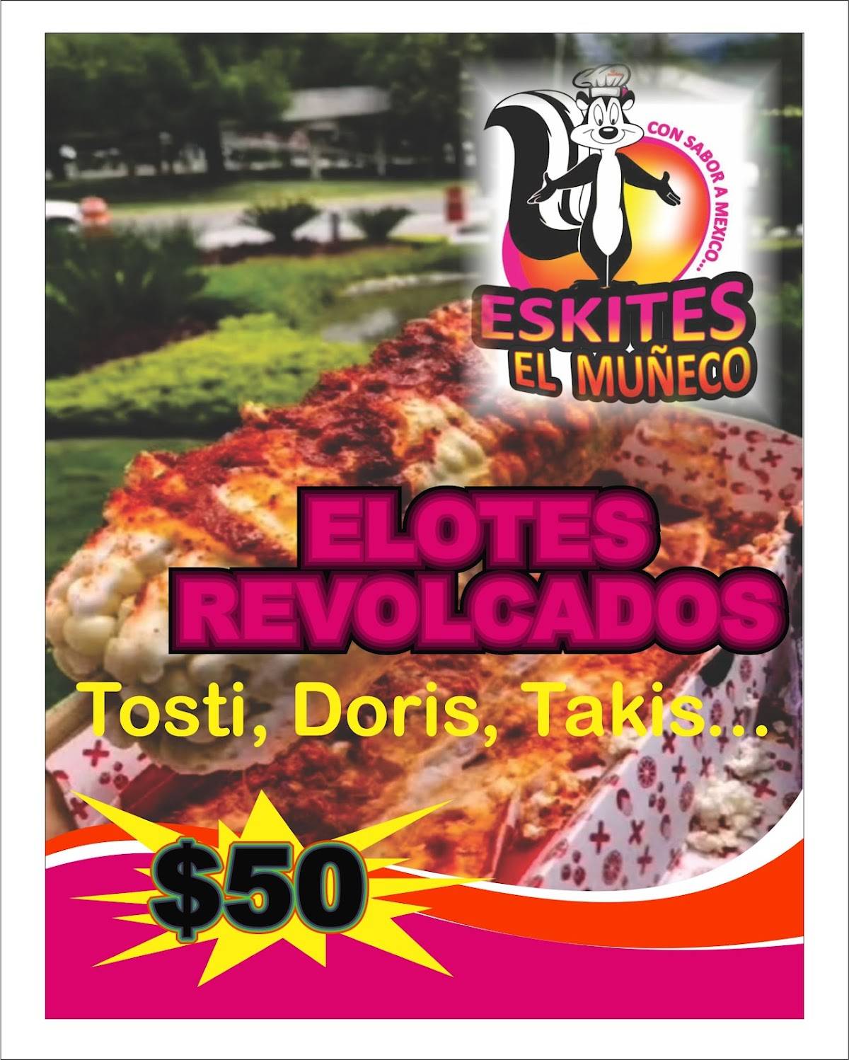 Menu at Eskites el Muñeco restaurant, Puebla City