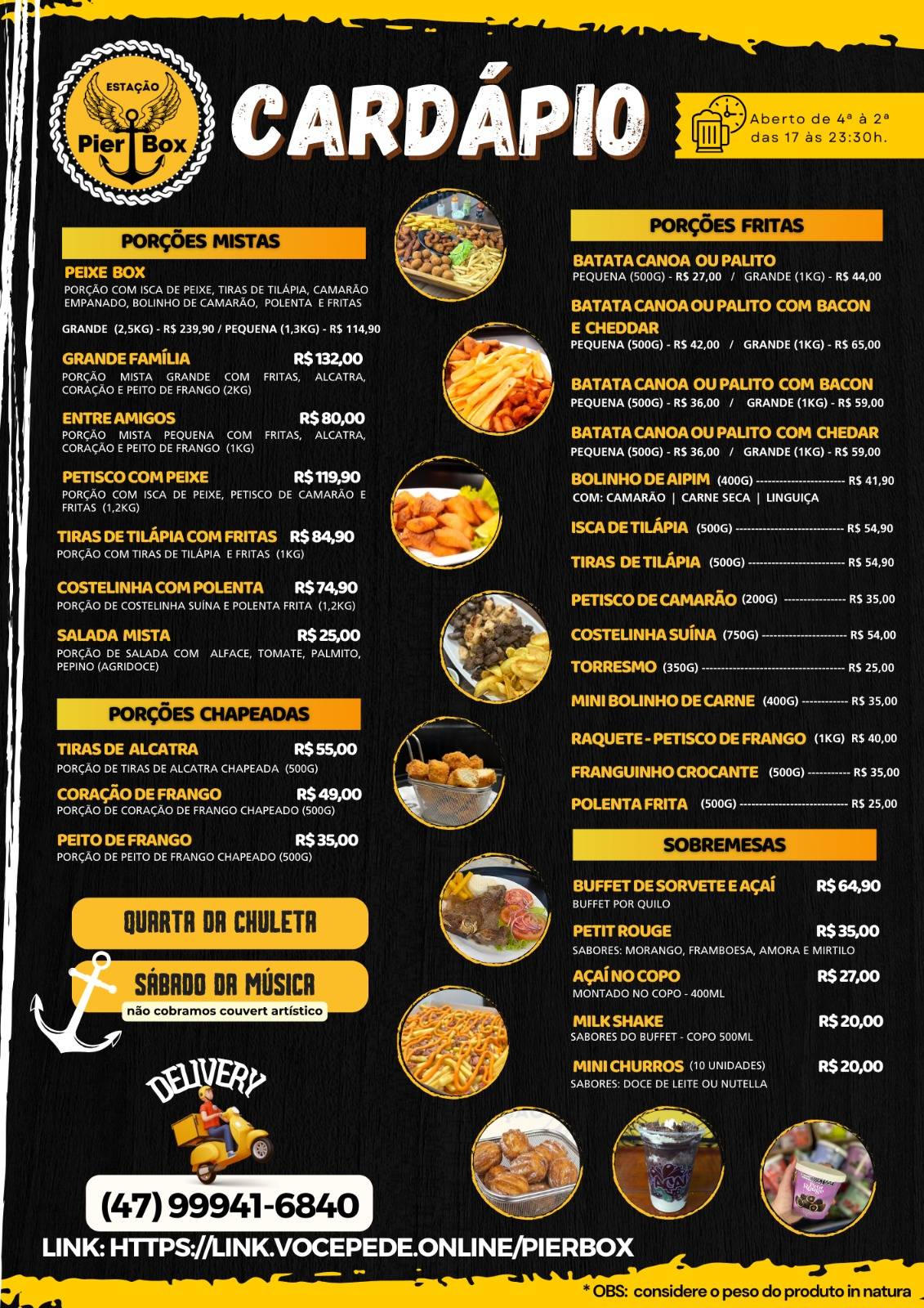 Menu em Estação Pier Box restaurante, Jaraguá do Sul