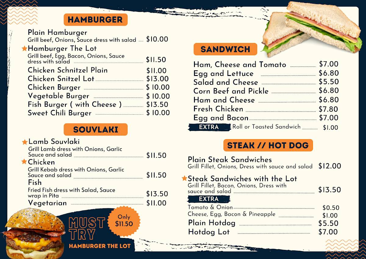Menu at Euroa Corner Store fast food, Euroa