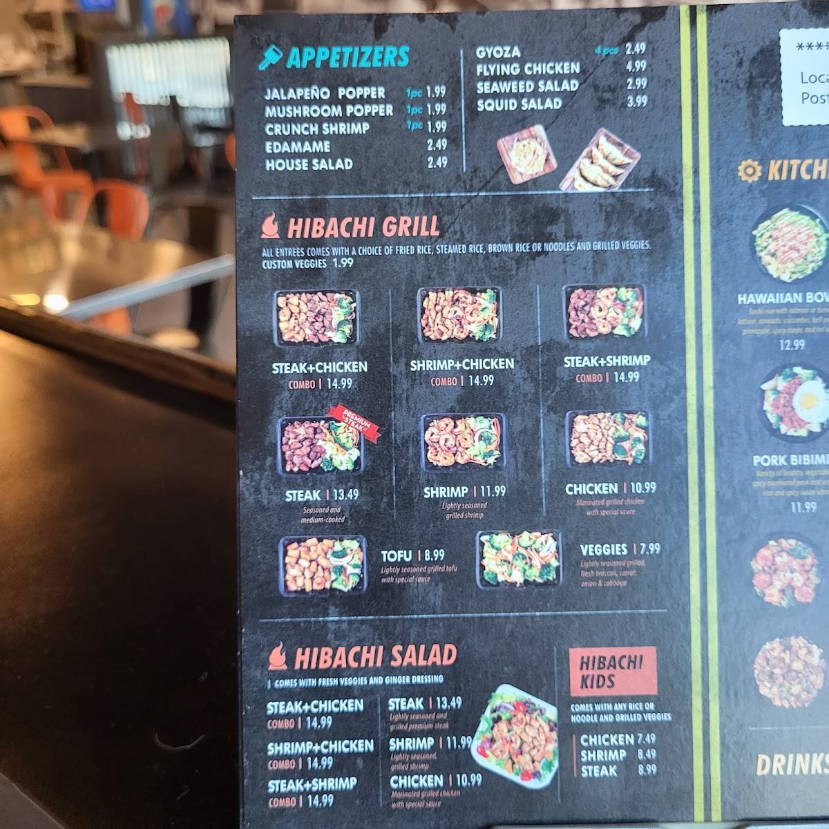 Menu at F&F Japanese Grill restaurant, Fort Worth