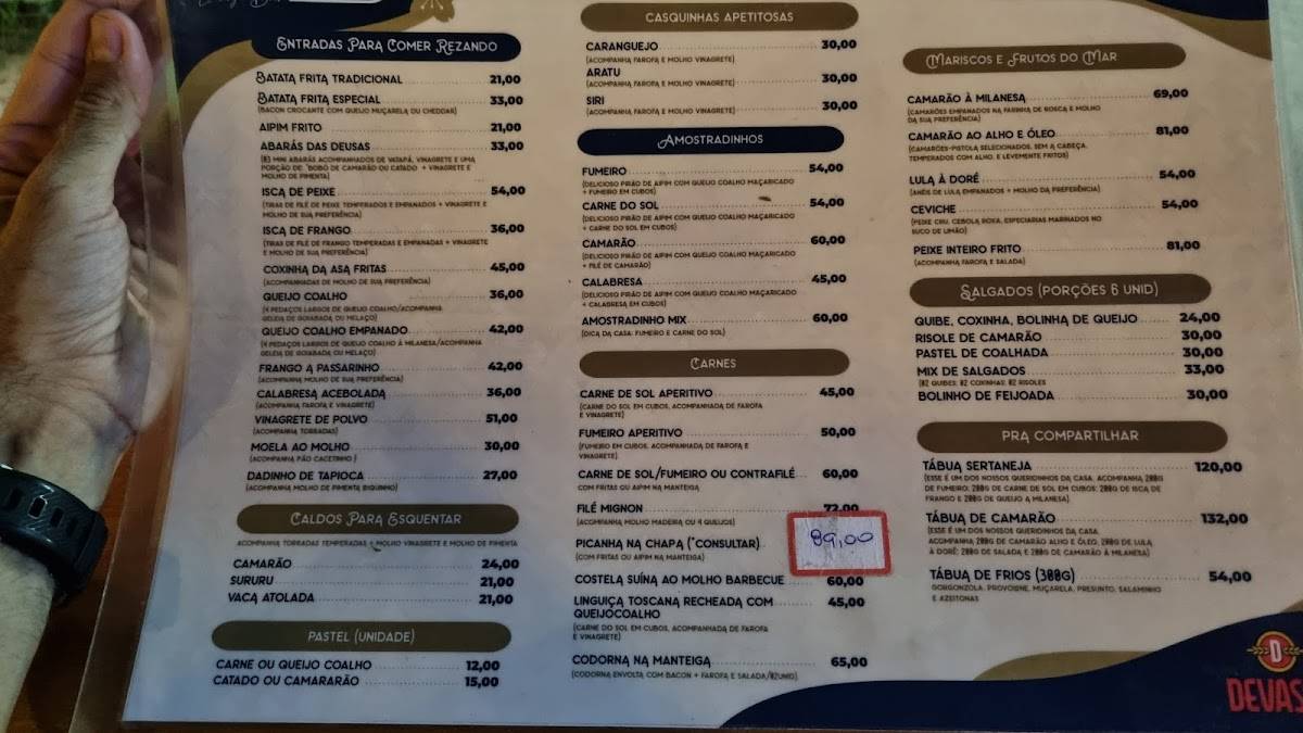Menu em Fachada Lounge Bar, Ilhéus