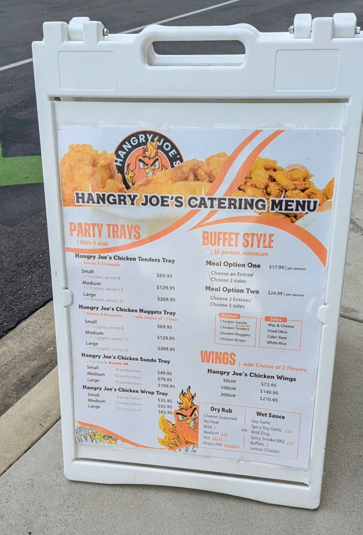 Menu at Hangry Joe's Hot Chicken & Wings fast food, Montgomery Village