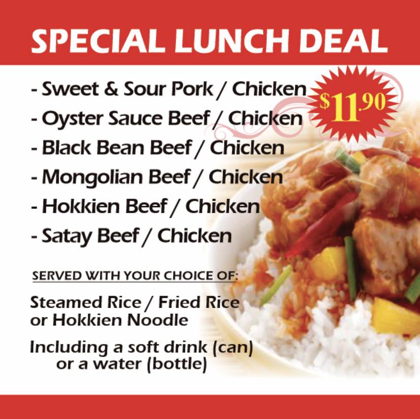 Menu at House of Fu fast food, Clayfield
