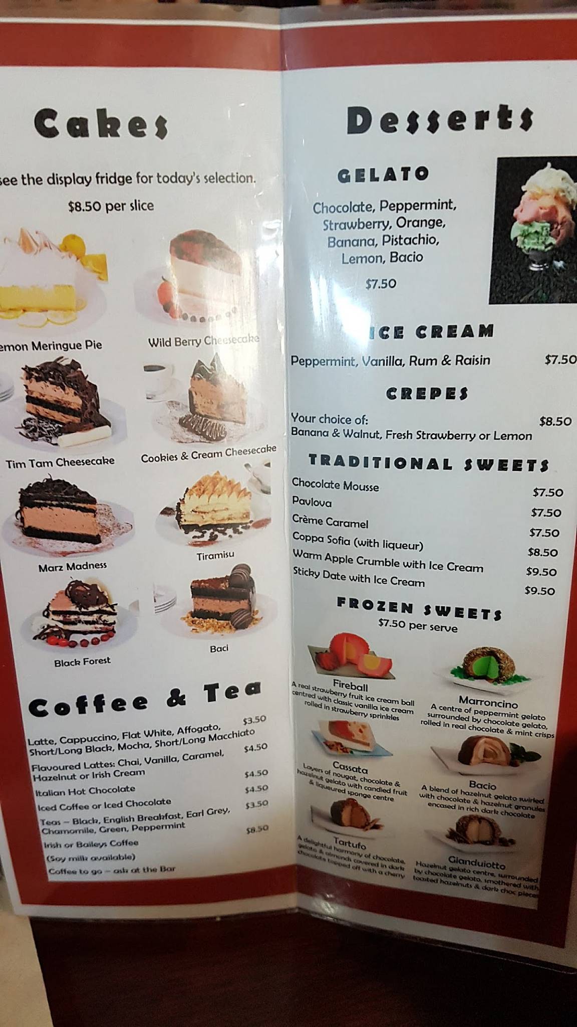 Menu at Sofia Camberwell fast food, Camberwell