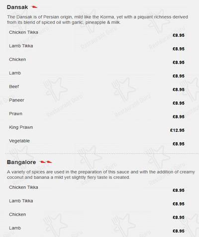 Menu at The Naz fast food, Manchester, 184 Monton Rd