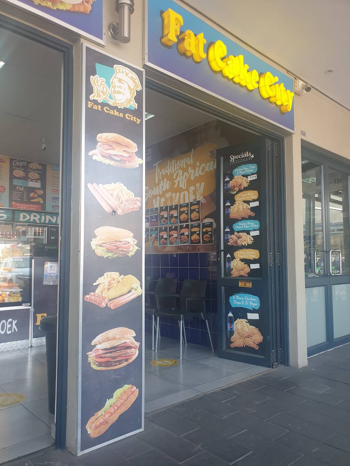 Menu at Fat Cake City restaurant, South Africa, Safari Garden Shopping ...
