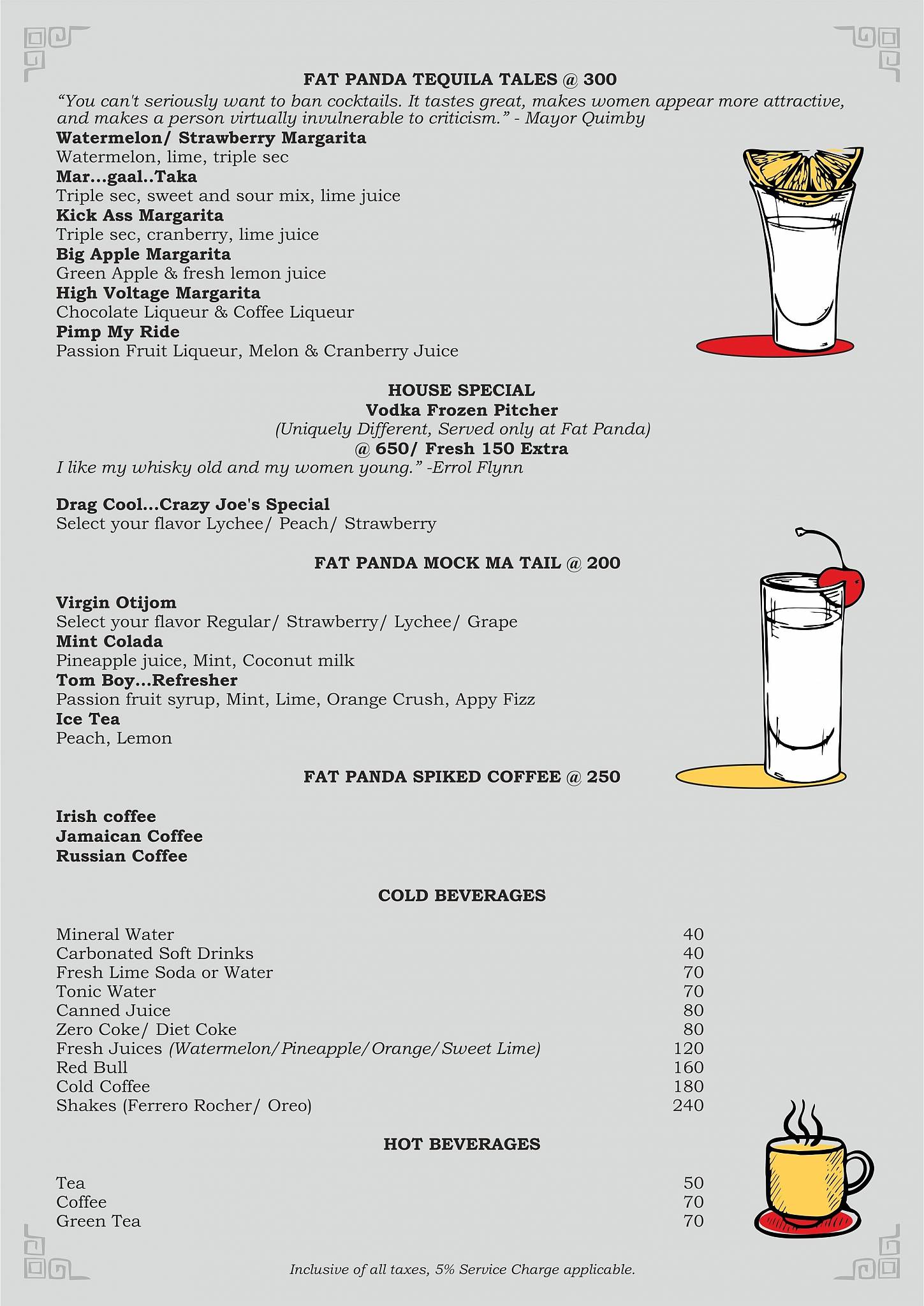 Menu at Fat Panda Kitchen, Candolim