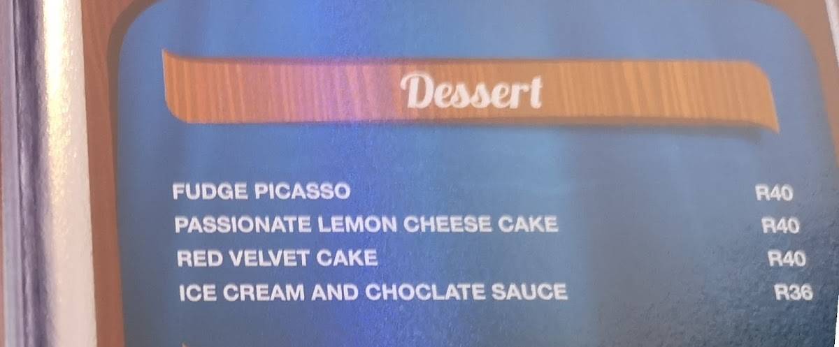 Menu at Finnezz Restaurant & Cocktail Cafe, Port Elizabeth, 7 Oakworth Road