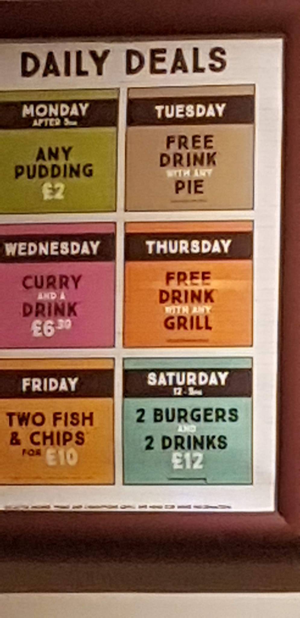 Menu at Flintlock pub & bar, Hinckley
