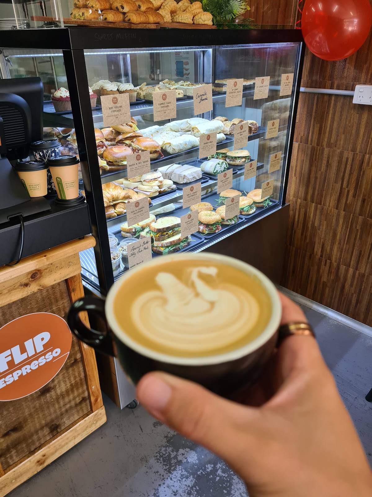 Menu at Flip Espresso cafe, Hamilton Hill