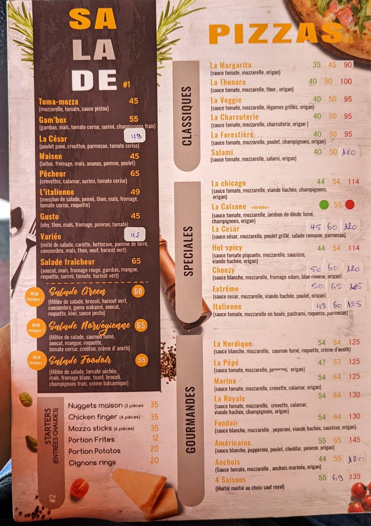 Menu au Foodoir Gusto restaurant, Casablanca