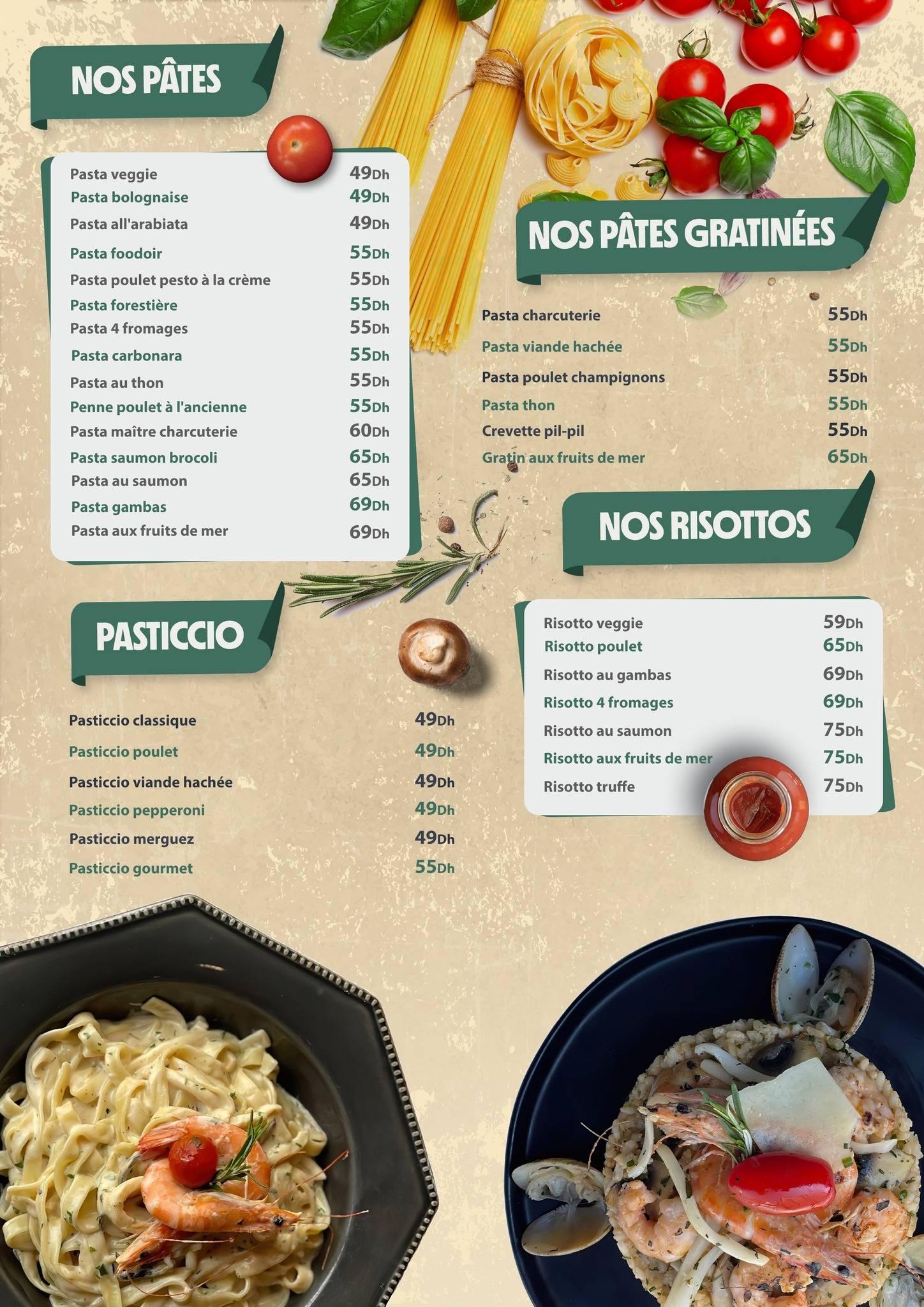 Menu au Foodoir Gusto restaurant, Casablanca
