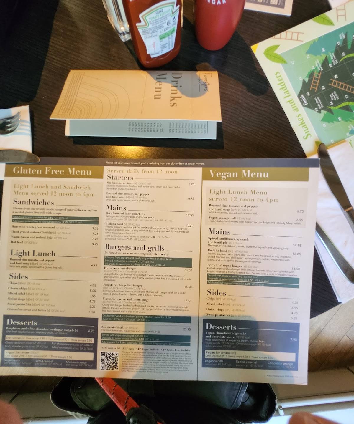 Menu at Foresters' Inn at The Country Club, Elveden